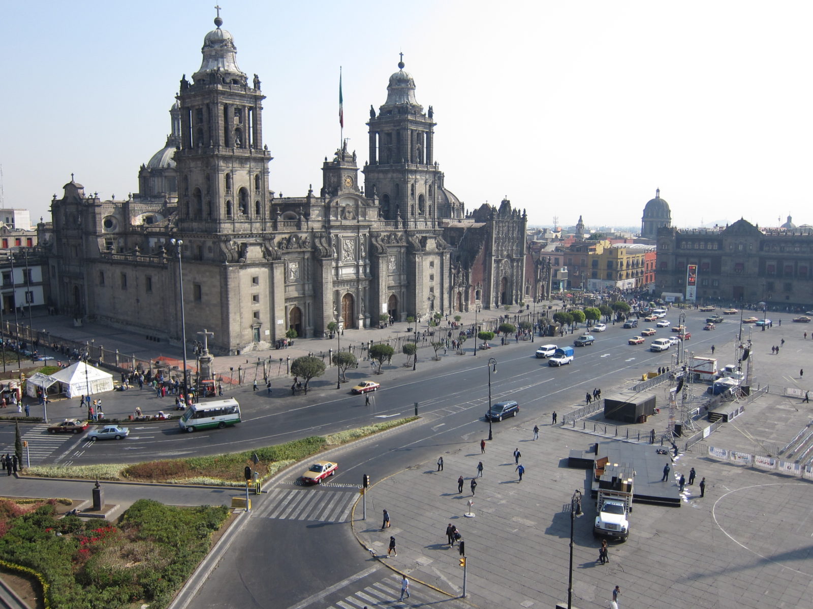 Mexico_City_Zocalo_Cathedral - Ville, Rail & Transports